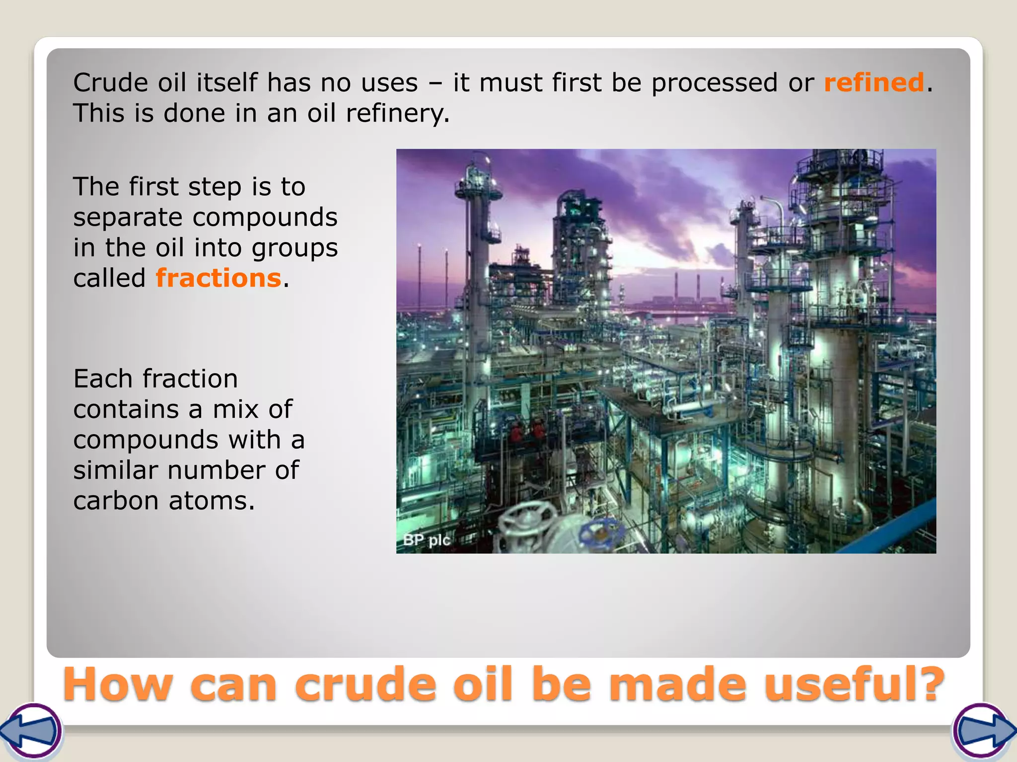 Crude Oil Refining | PPTX