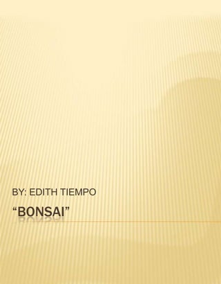 E 105 bonsai - synecdoche | PPTX | Poetry | Books and Literature