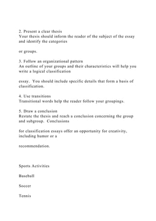 E-10 Division and Classification Essay Guidelines (July, 2011;.docx