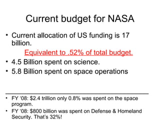 Funding NASA | PPT