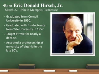 E. d. hirsch | PPTX