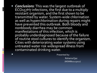 E.coli o157 h7 | PPTX