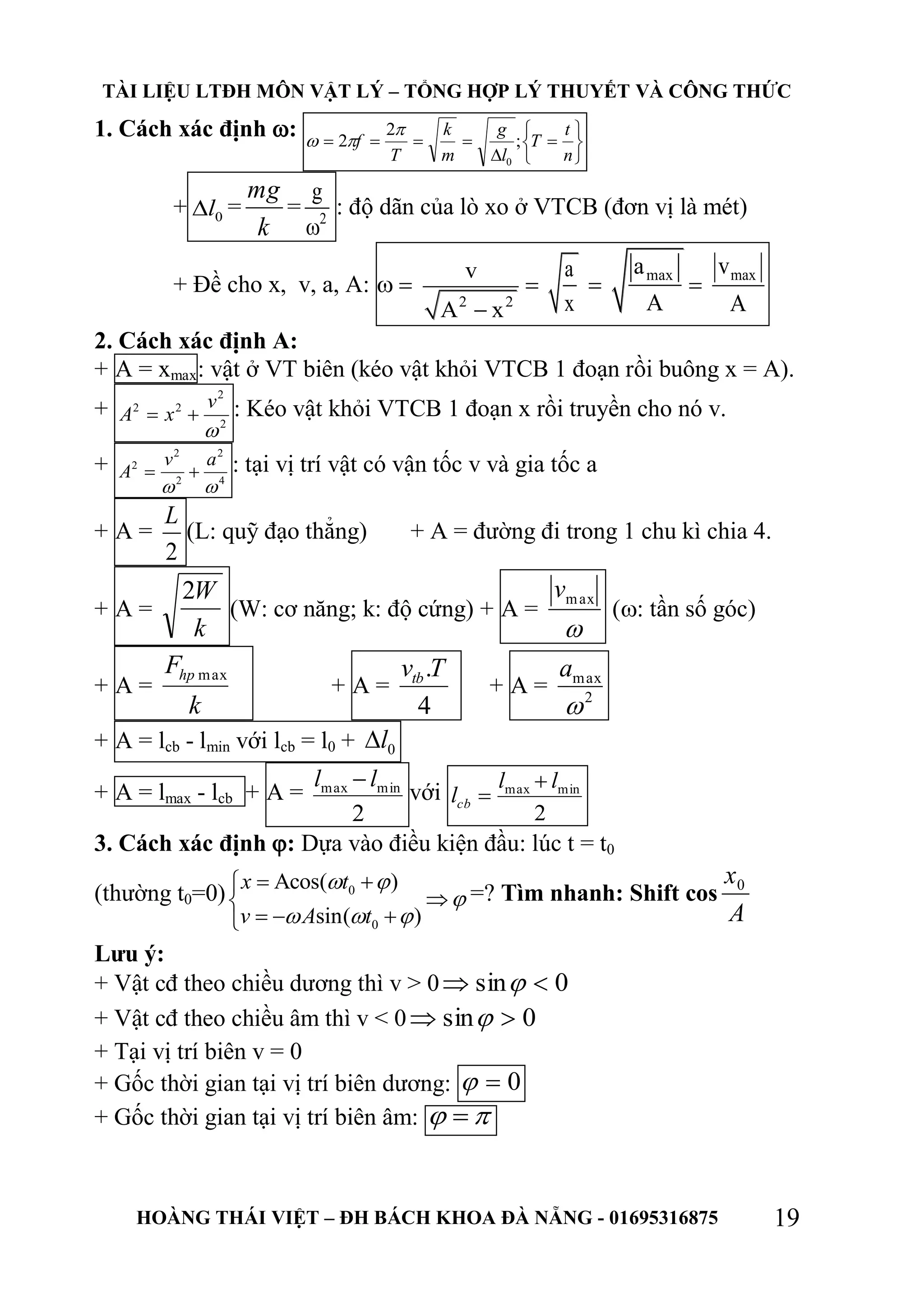 tong hop cong thuc va ly thuyet vat ly 12 on luyen thi dai hoc | PDF
