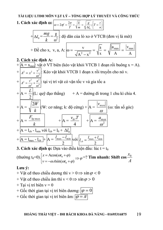 tong hop cong thuc va ly thuyet vat ly 12 on luyen thi dai hoc | PDF