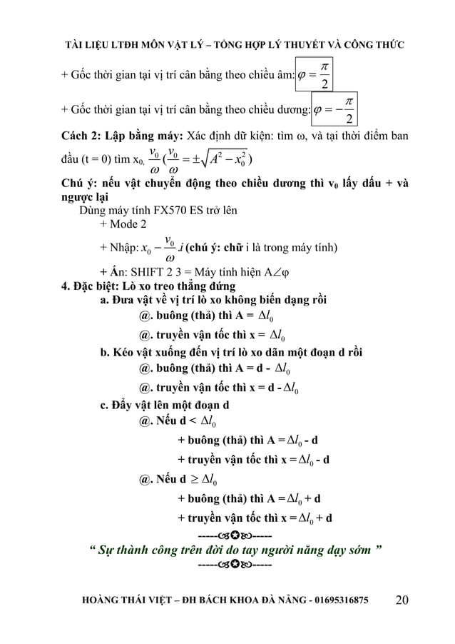 tong hop cong thuc va ly thuyet vat ly 12 on luyen thi dai hoc | PDF