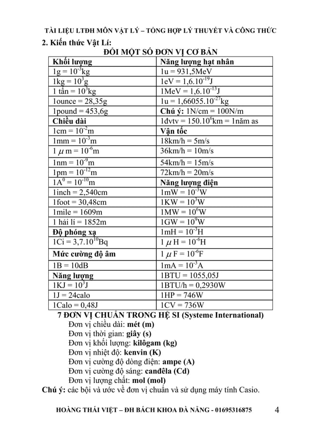 tong hop cong thuc va ly thuyet vat ly 12 on luyen thi dai hoc | PDF