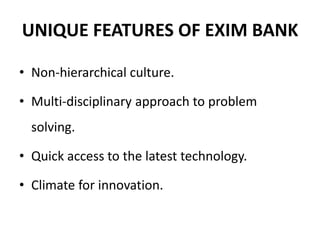 Exim bank opportunities | PPT