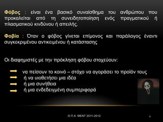 Eπίκληση φόβου στη διαφήμιση | PPTX