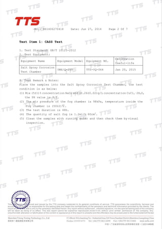Brinyte’s diving flashlight CASS test report | PDF | Chemistry | Science
