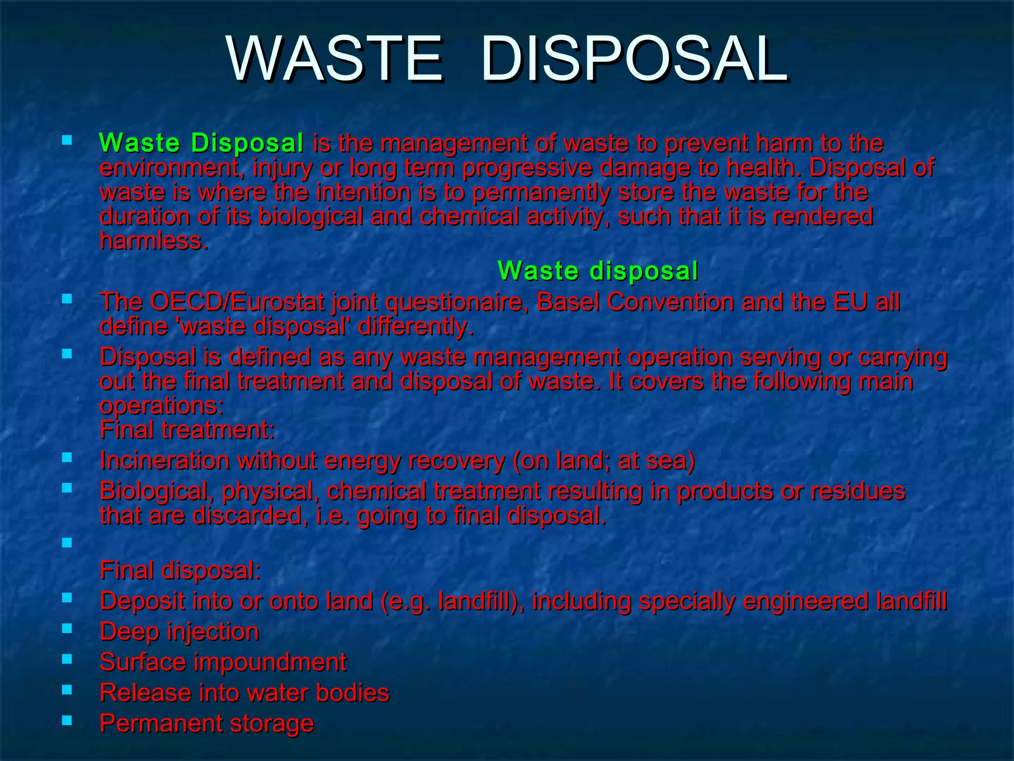 Waste Generation & Management | PPT