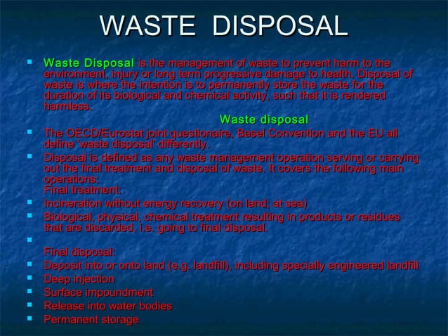 Waste Generation & Management | PPT