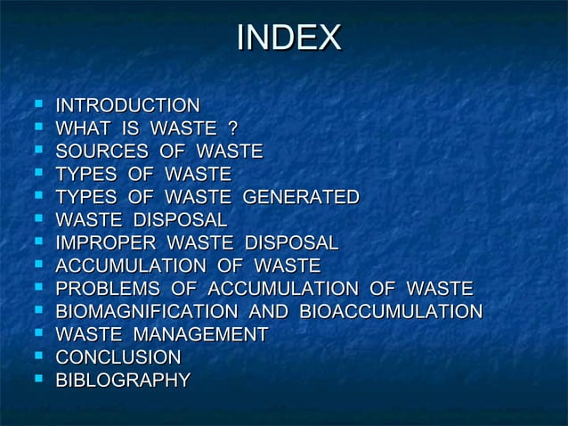 Waste Generation & Management | PPT