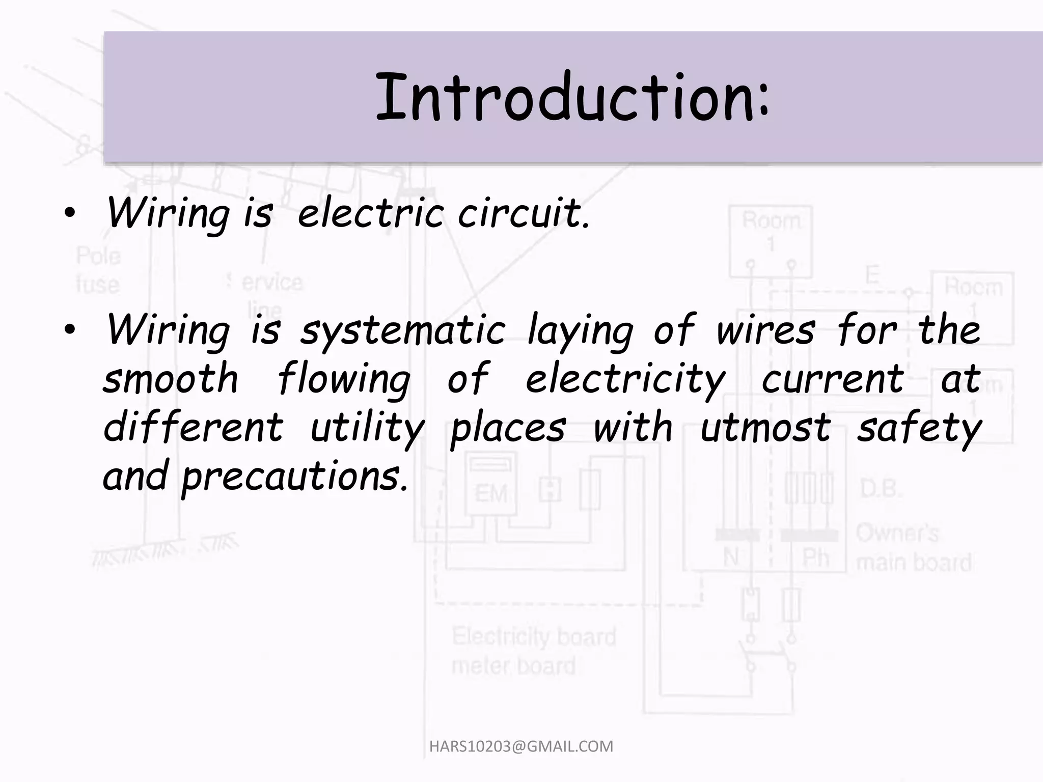HOME WIRING(domestic wiring) | PPTX