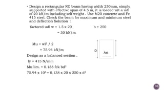Singly R.C. beam | PPTX