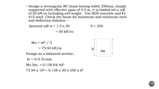 Singly R.C. beam | PPTX