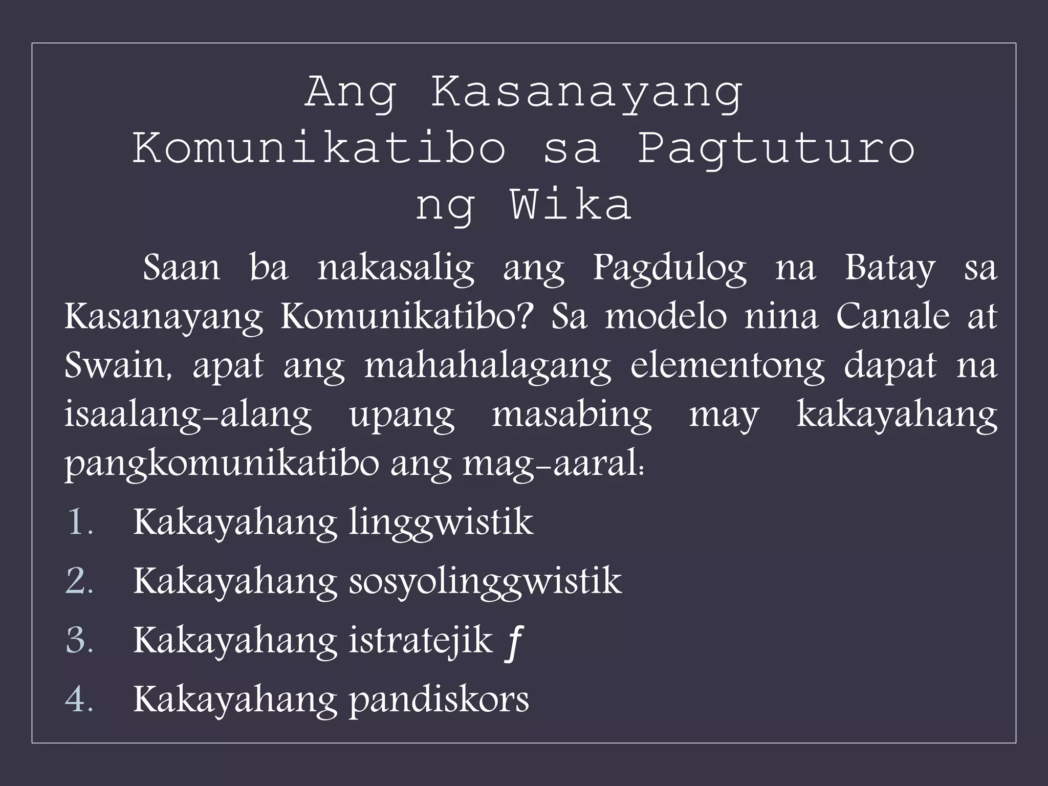 Tunguhin, Nilalaman, Batayang Balangkas ng Filipino Curriculum K-12 | PPTX