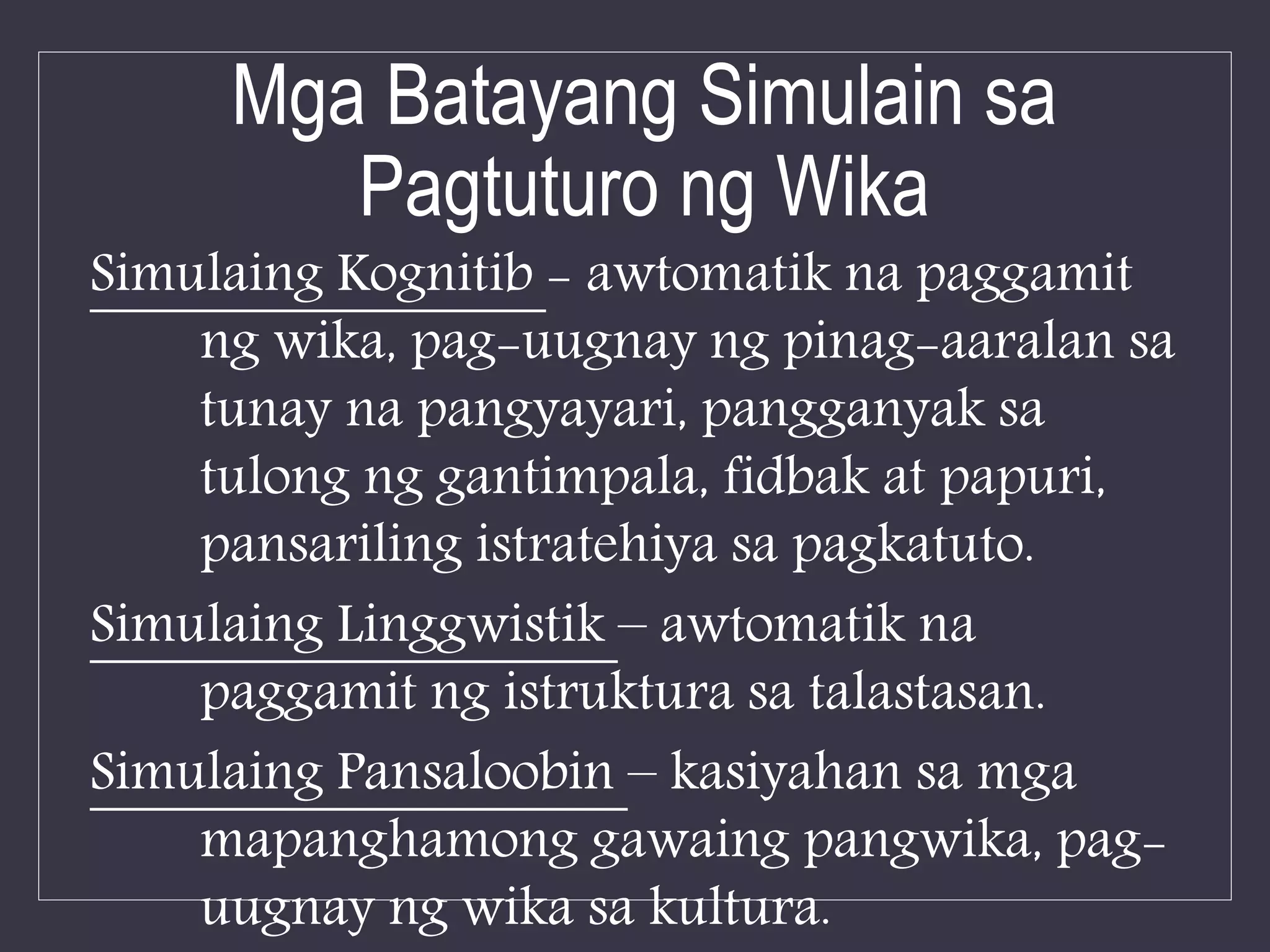 Tunguhin, Nilalaman, Batayang Balangkas ng Filipino Curriculum K-12 | PPTX