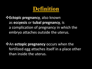 Ectopic Pregnancy | PPTX