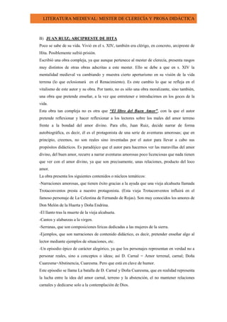 Edad Media: Mester de clerecía y prosa didáctica castellana. Teoría y ...