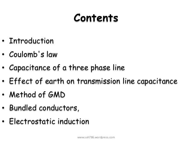 Electrical Power System Capacitance Of Transmission Line