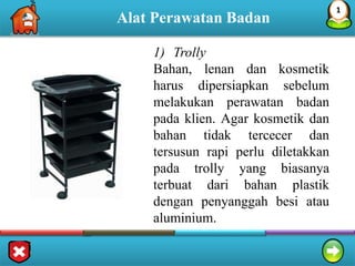 E. alat dan kosmetik perawatan badan | PPTX