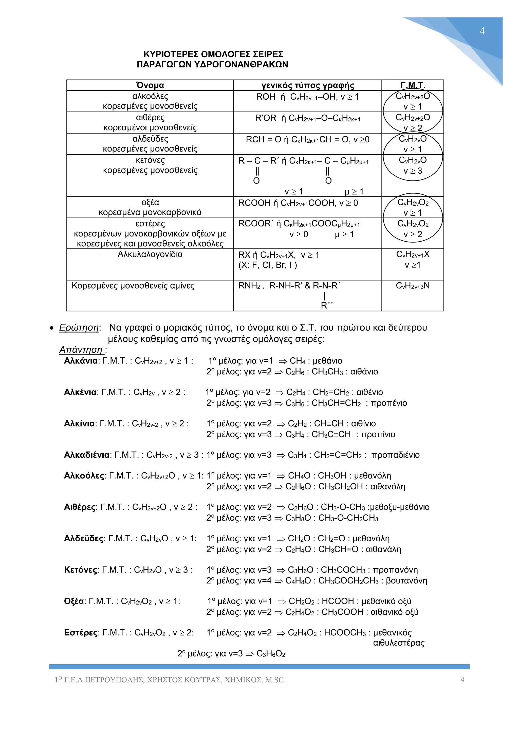 Eρωτήσεις, ασκήσεις, αντιδράσεις,, διακρίσεις, ... (β λυκείου, χημεία ...