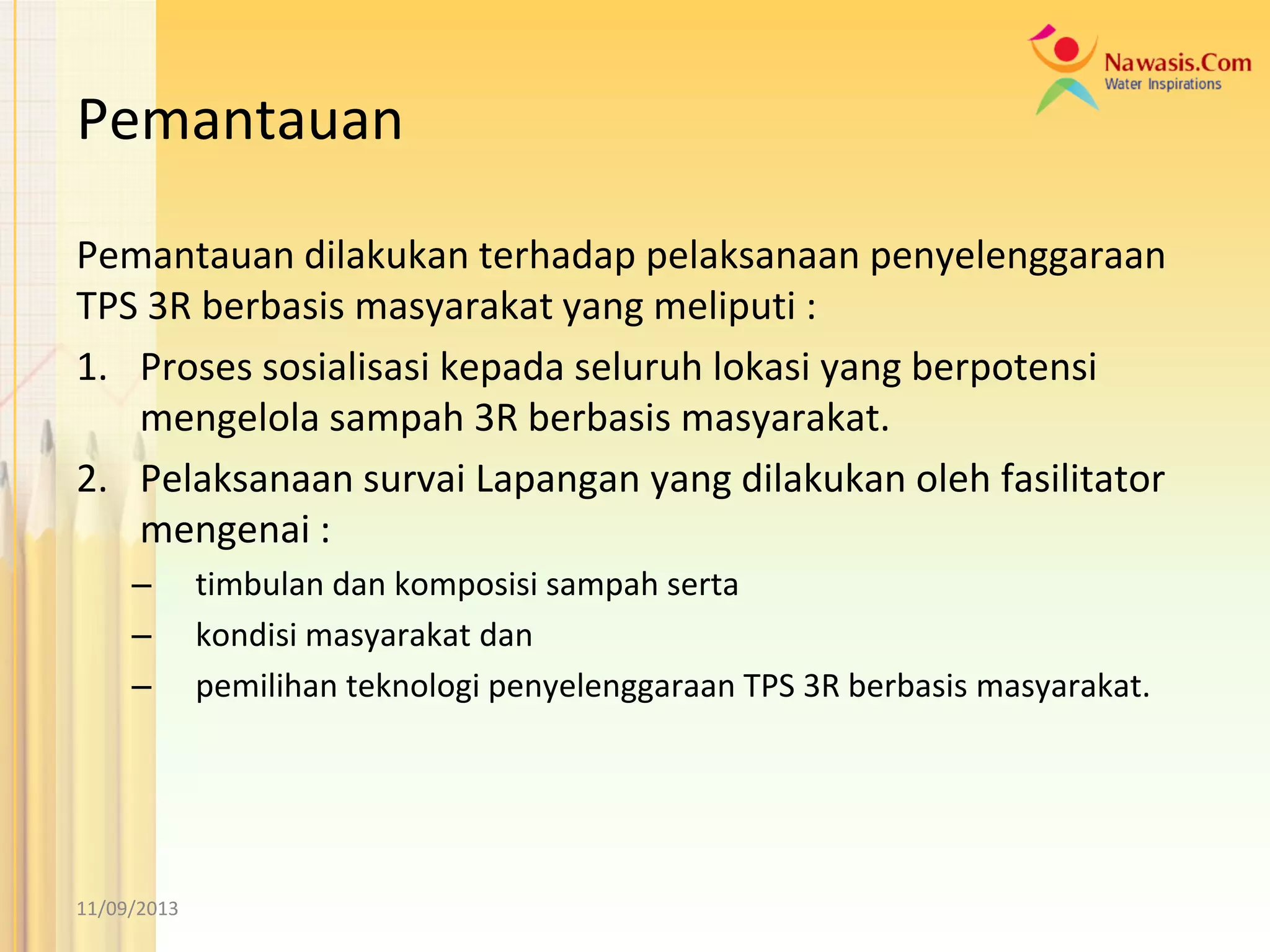TPS 3R (Reduce, Reuse & Recycle) Berbasis Masyarakat | PDF