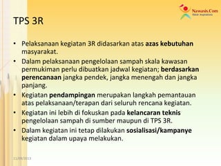 TPS 3R (Reduce, Reuse & Recycle) Berbasis Masyarakat | PDF