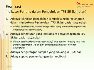 TPS 3R (Reduce, Reuse & Recycle) Berbasis Masyarakat | PDF