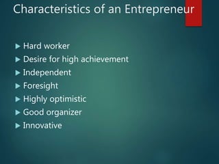 Entrepreneurship overview by deepa | PPTX
