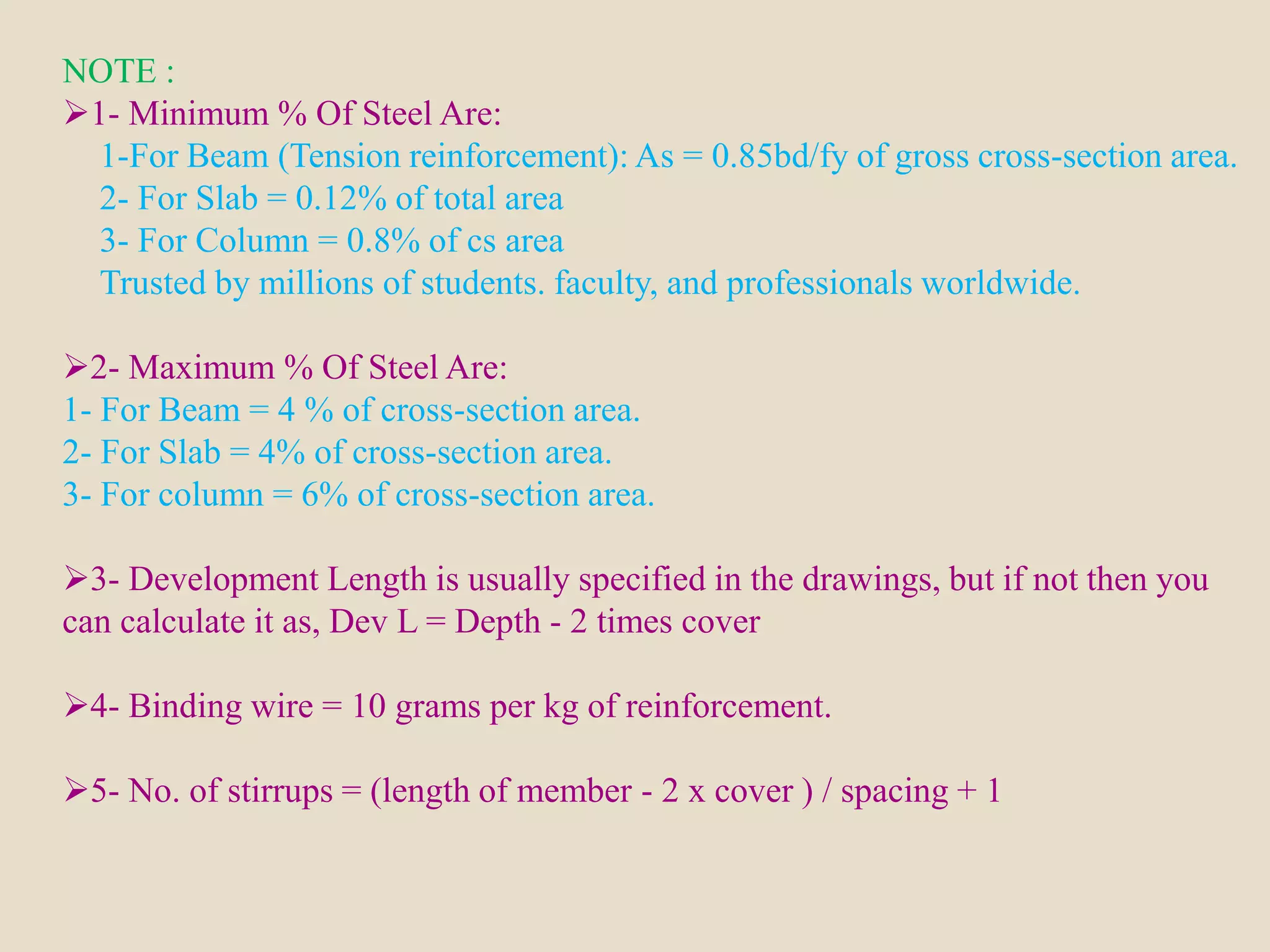 RCC beam Detail estimate | PDF