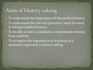 History-taking of a patient | PPTX