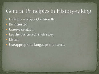 History-taking of a patient | PPTX