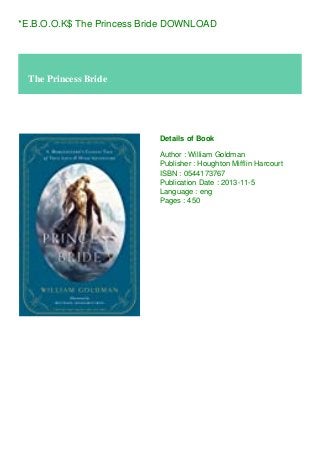 E.B.O.O.K$ The Princess Bride DOWNLOAD