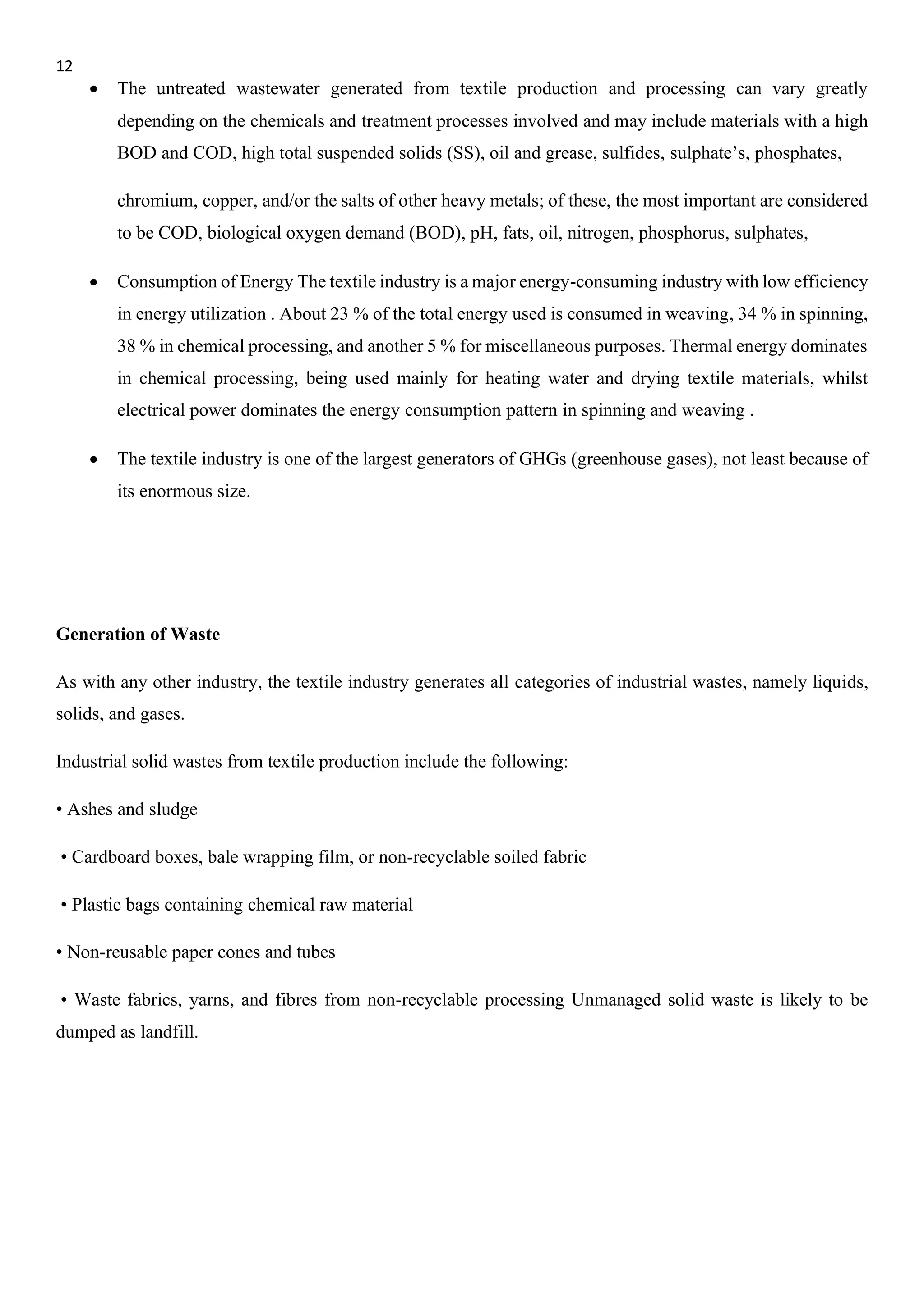 Environment impact assessment of textile industry | PDF | Needlework ...