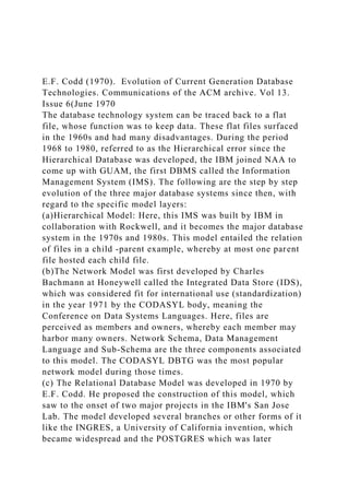 E.F. Codd (1970). Evolution of Current Generation Database Tech.docx