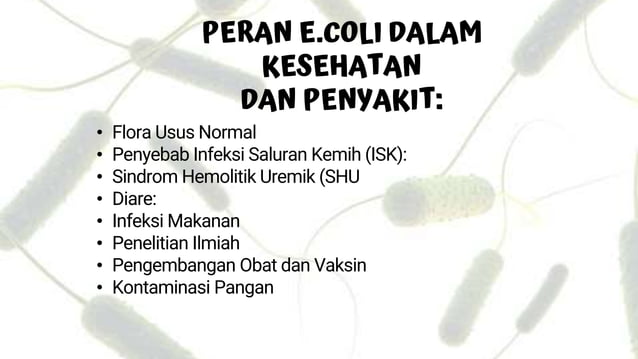 bakteri e. coli escherichia coli dengan Gastroesophageal reflux disease | PPTX