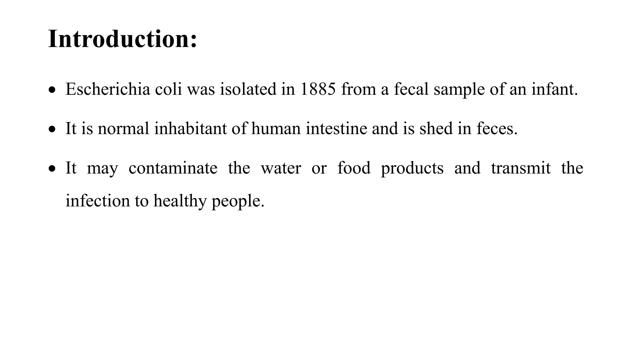 Escherichia Coli ppt for nursing students | PPTX