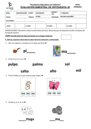 Hoja De Trabajo De Gramática De Primer Grado Hojas De Trabajo De