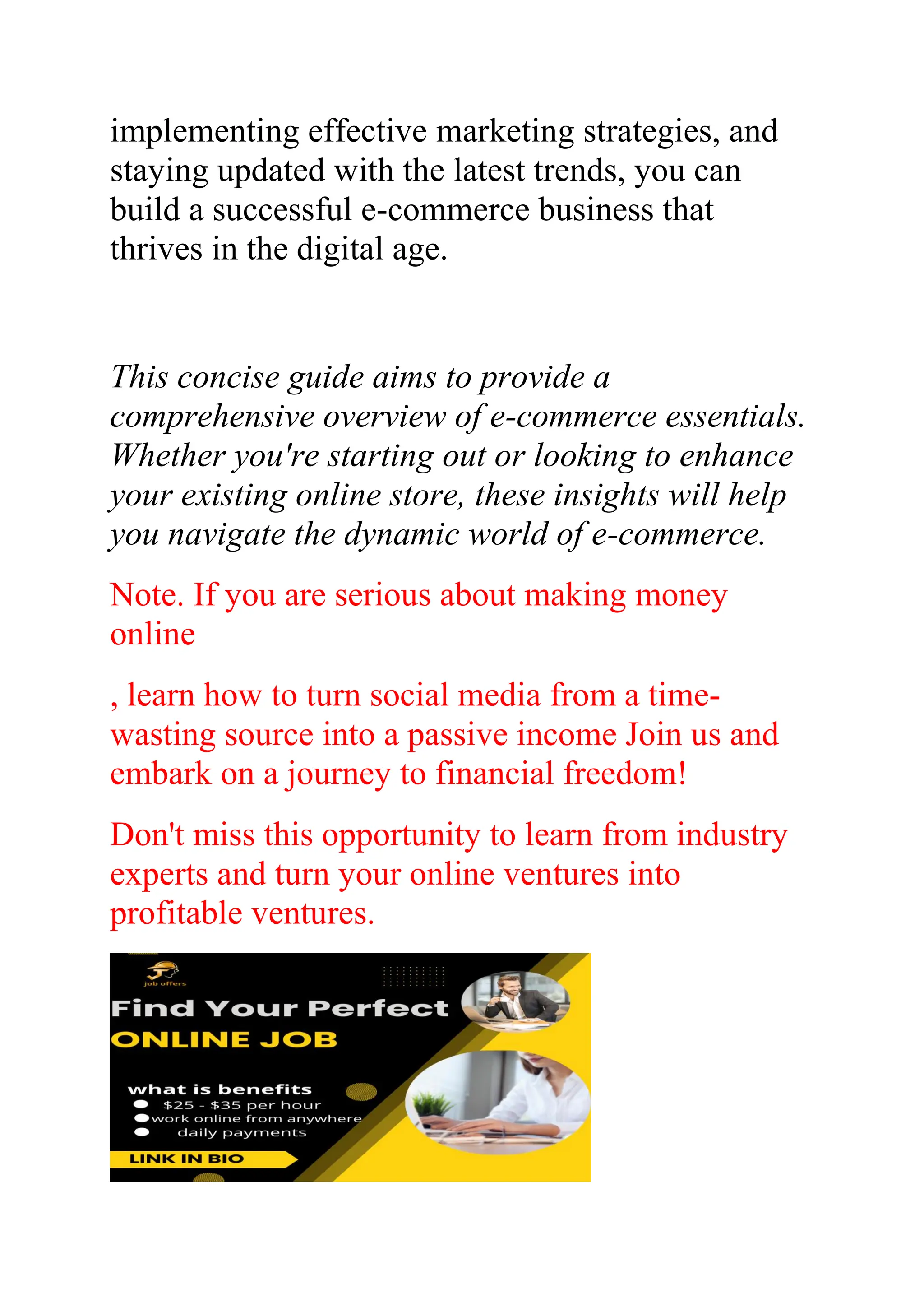 e-commerce IN A simplified manner:Ebook | PDF