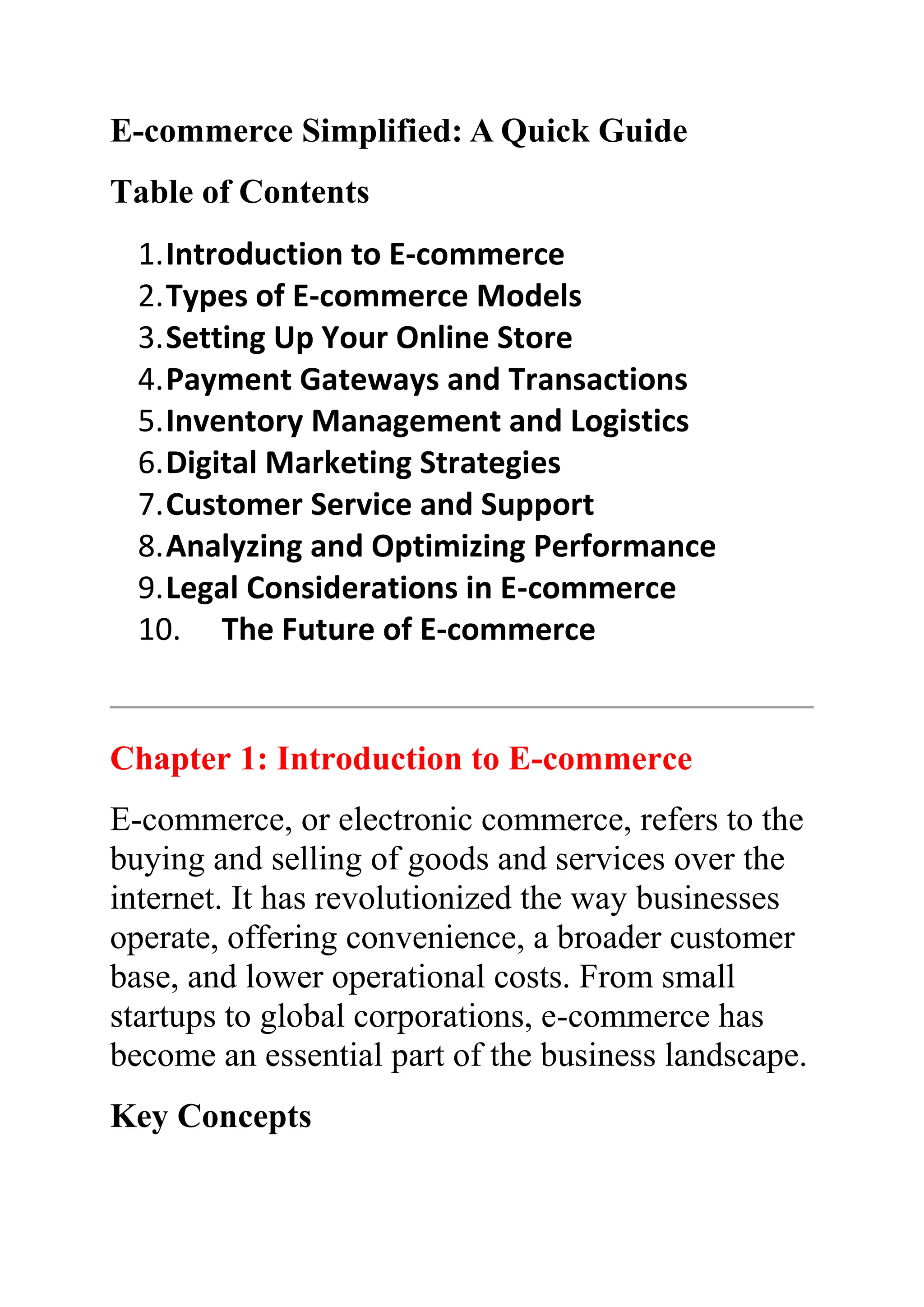 e-commerce IN A simplified manner:Ebook | PDF