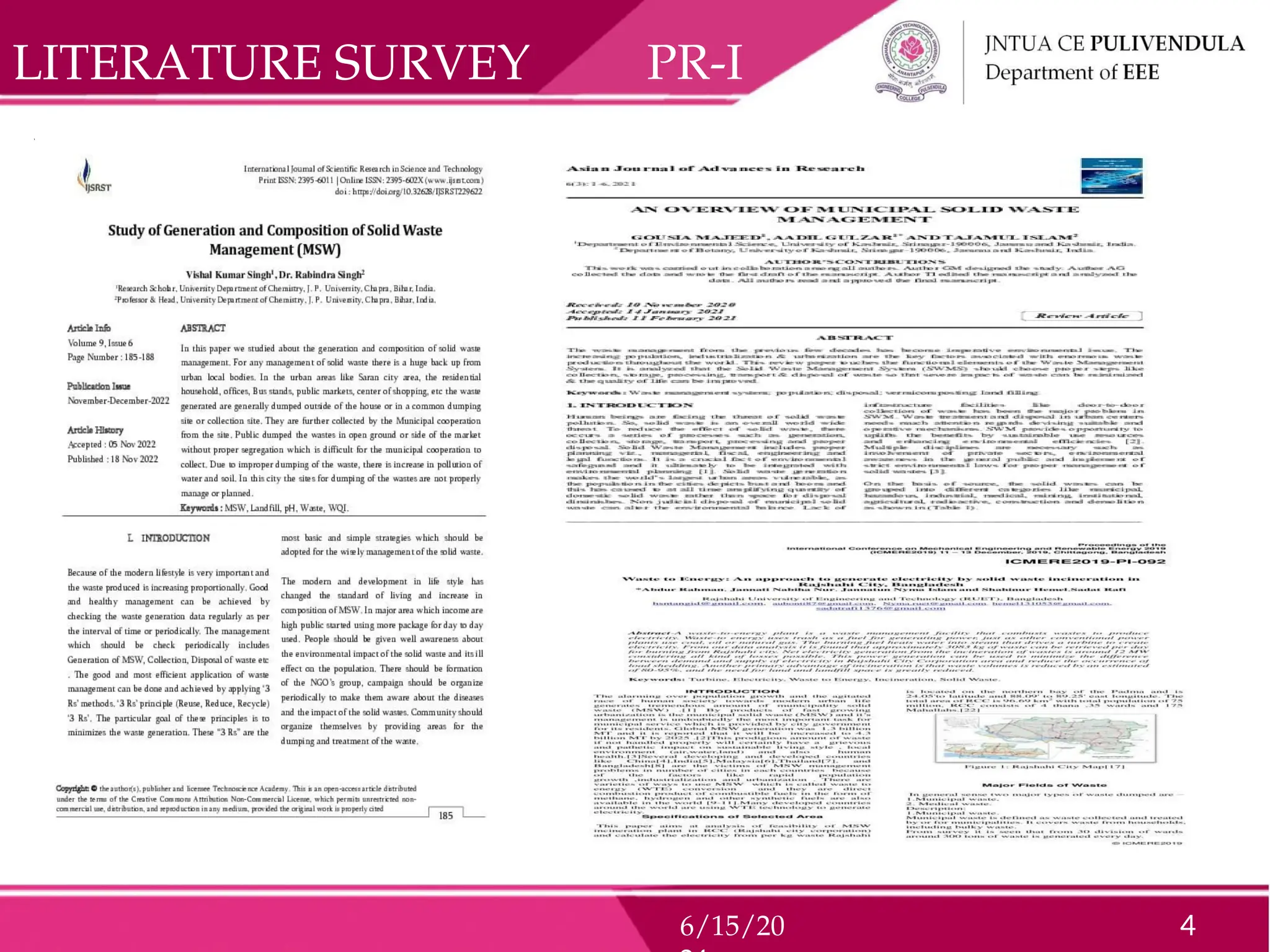 Electrical power generation using wastage | PPT | Environment | Science
