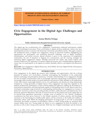 Civic Engagement in the Digital Age: Challenges and Opportunities (www ...