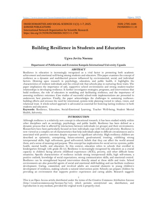 Building Resilience in Students and Educators (www.kiu.ac.ug) | PDF