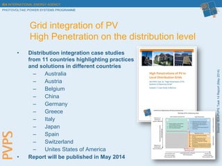 2014 PV Distribution System Modeling Workshop: The IEA PVPS Task 14 High penetration PV in ...