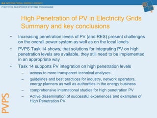 2014 PV Distribution System Modeling Workshop: The IEA PVPS Task 14 High penetration PV in ...