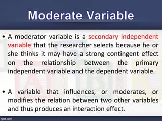 variables in educational research | PPTX