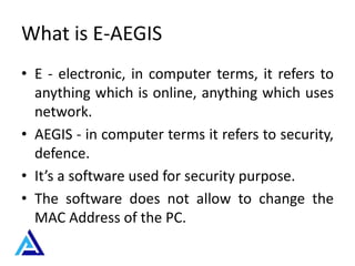 E-AEGIS | PPTX