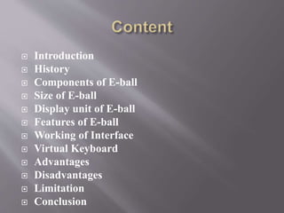 E-ball Technology ppt | PPT