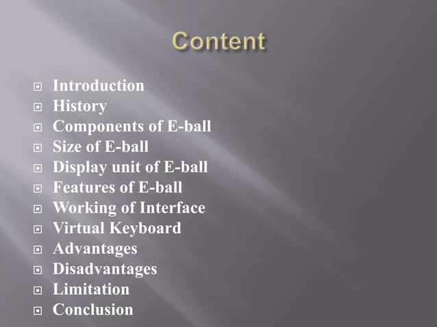 E-ball Technology ppt | PPTX